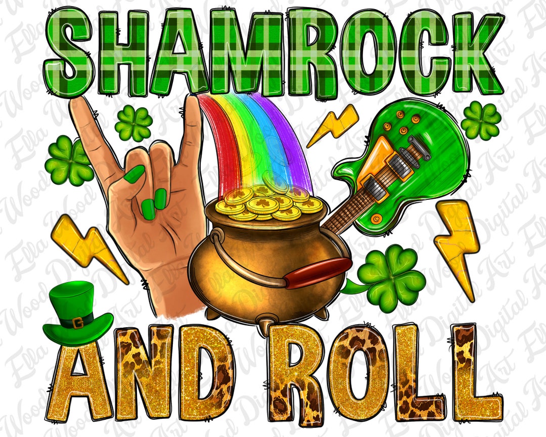 Shamrock and Roll Png Sublimation Design Download, St. Patrick's Png ...