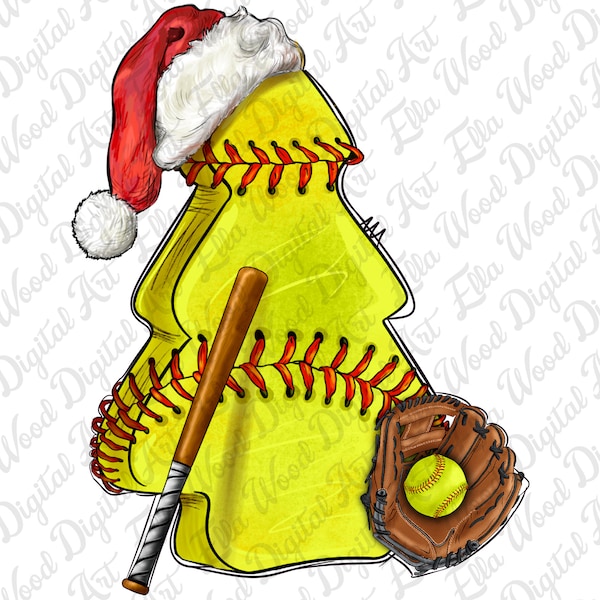 Softball Christmas - Etsy