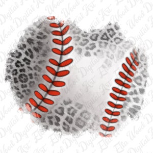 Leopard Baseball Patches Bundle Png, Baseball Png, Sports Png, Western ...