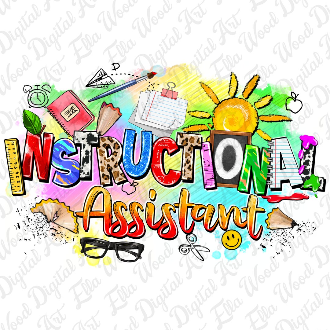 Instructional Assistant Png Sublimation Design Download, Teacher's Day ...
