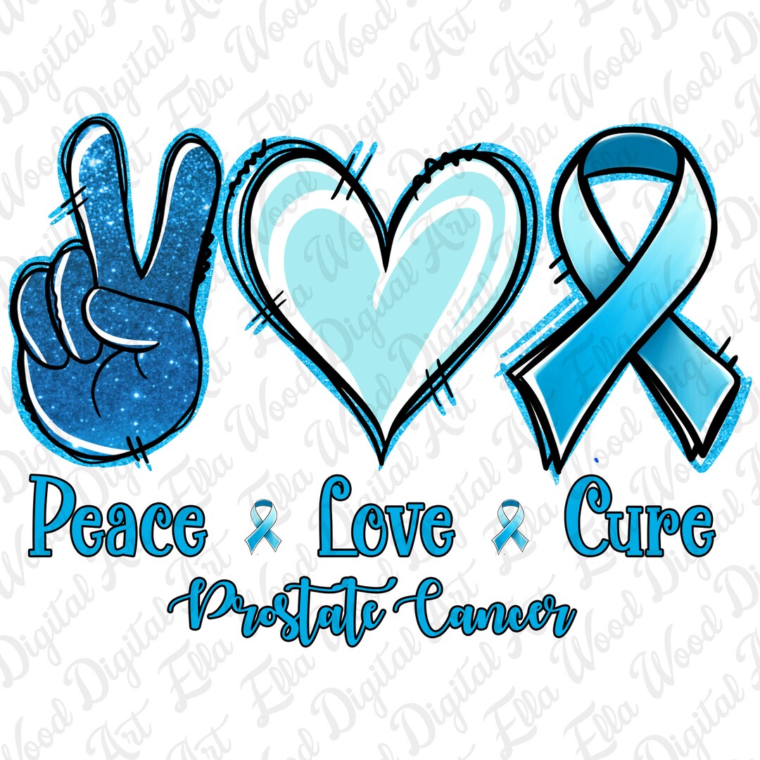 Peace Love Cure Prostate Cancer Png Sublimation Design Download ...