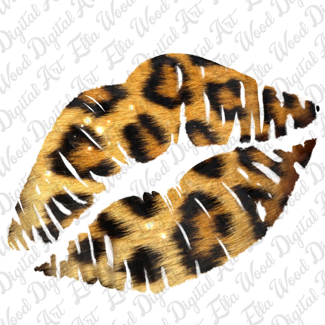 Leopard Lips Png Sublimation Design Download, Hand Drawn Lip Png ...