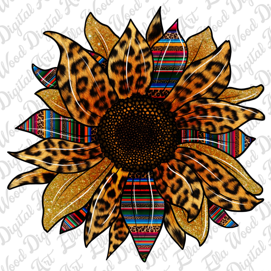Western Serape Sunflower Png Sublimation Design Download, Hand Drawn ...