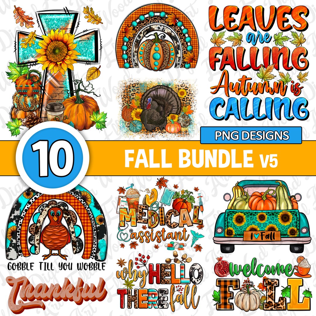 Fall Bundle V5 Png Sublimation Design Download, Hello Fall Png, Autumn ...