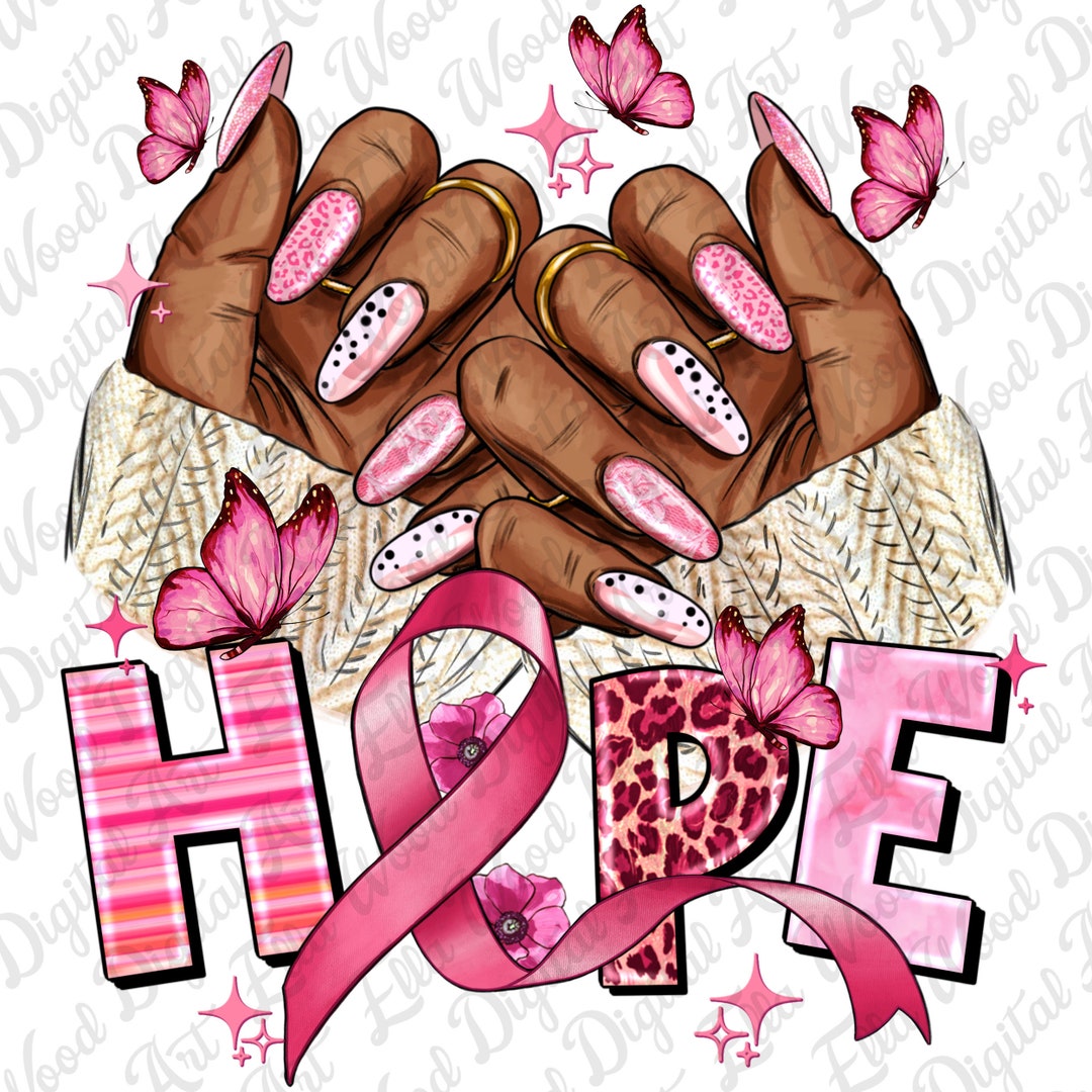 Hope Cancer Png Sublimation Design Download, Nail Tech Png, Cancer ...