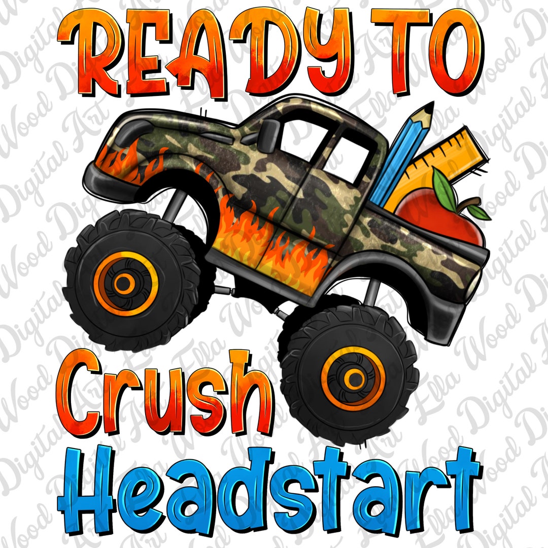 Back to School Boys Ready to Crush Headstart Png, Back to School Png ...