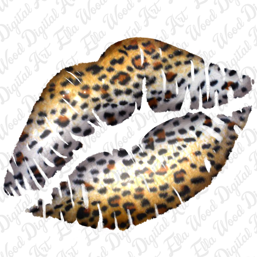 Cheetah Lips Png Sublimation Design Download, Hand Drawn Lip Png ...