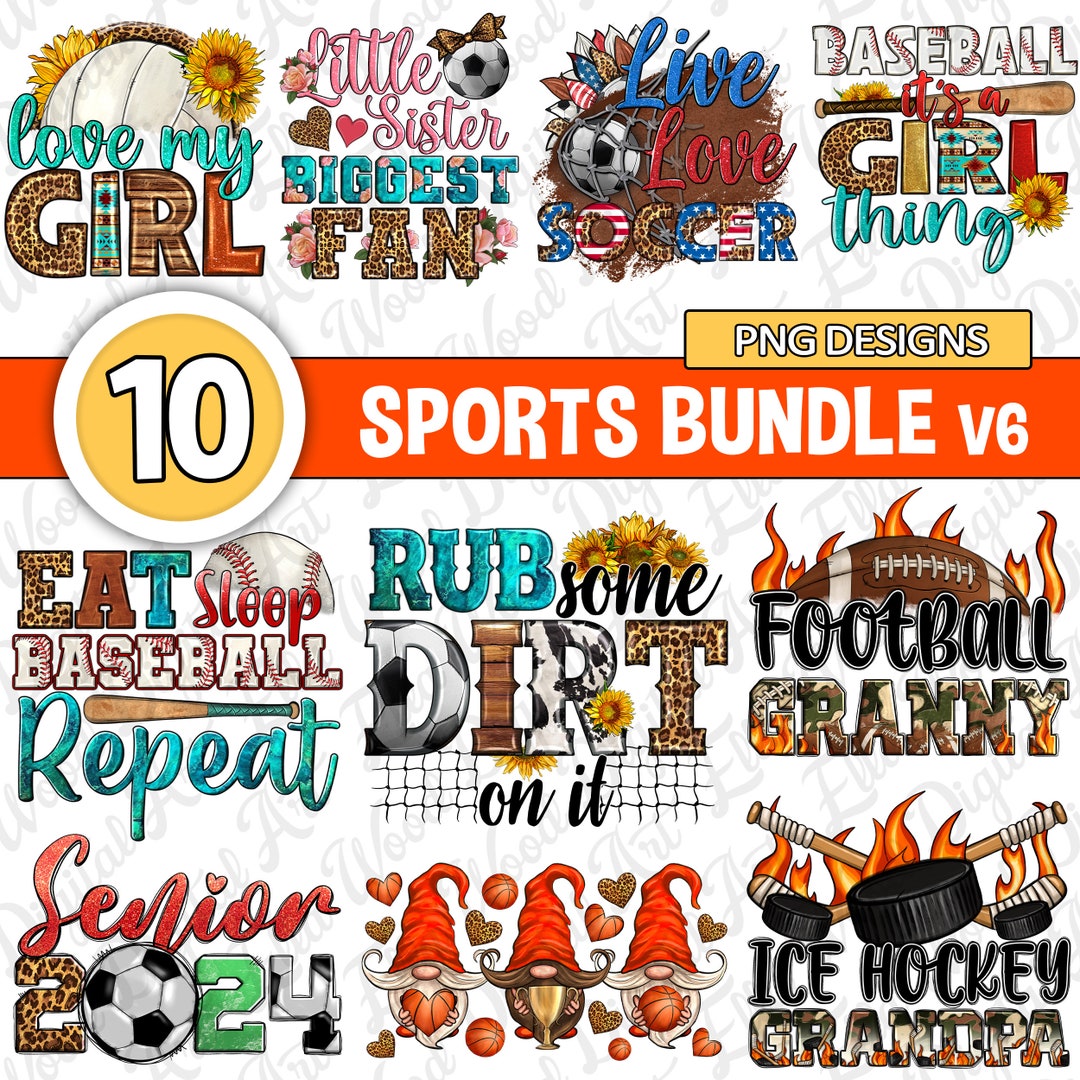 Sports Bundle V6 Png Sublimation Design Download, Game Day Png, Game ...