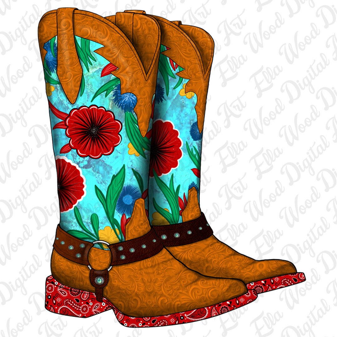 Western Cowboy Boot Png Sublimation Design Download, Vintage Boots Png ...