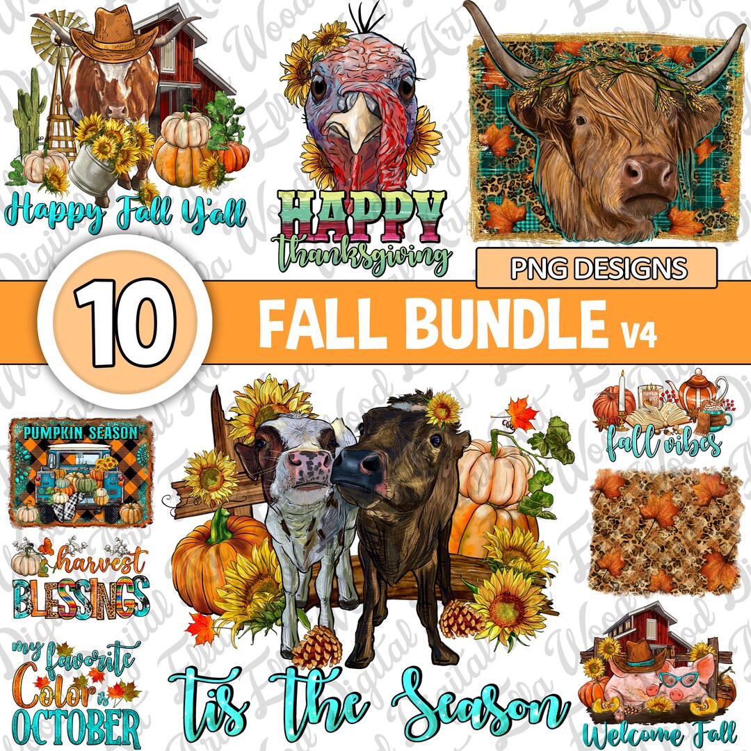 Fall Bundle V4 Png Sublimation Design Download, Hello Fall Png, Autumn ...