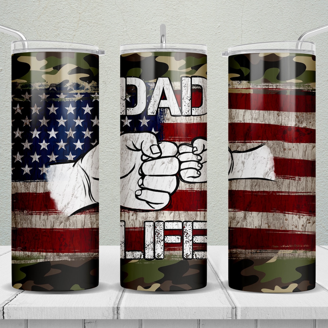 Dad Life 20 Oz Skinny Tumbler Png, Dad Tumbler Wrap Png, Father's Day ...