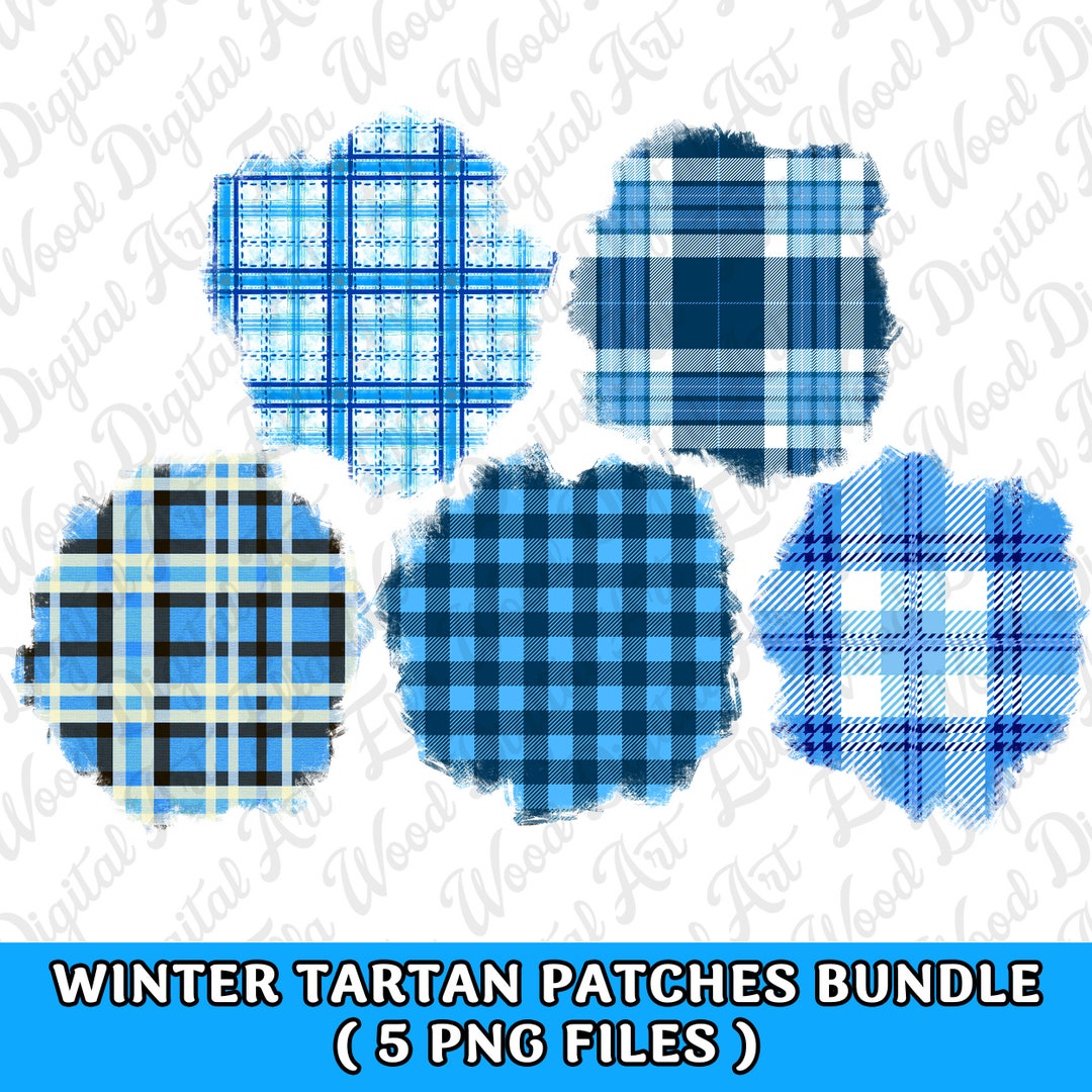 Winter Tartan Patches Bundle Png, Winter Season Png,hello Winter Png ...