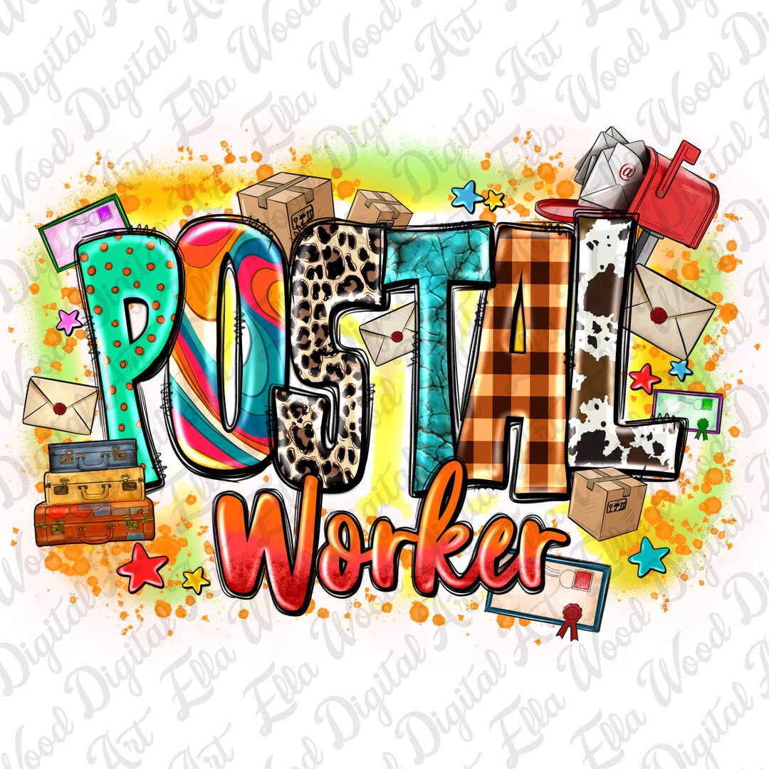 Postal Worker Png Sublimation Design Download, Western Postal Png ...
