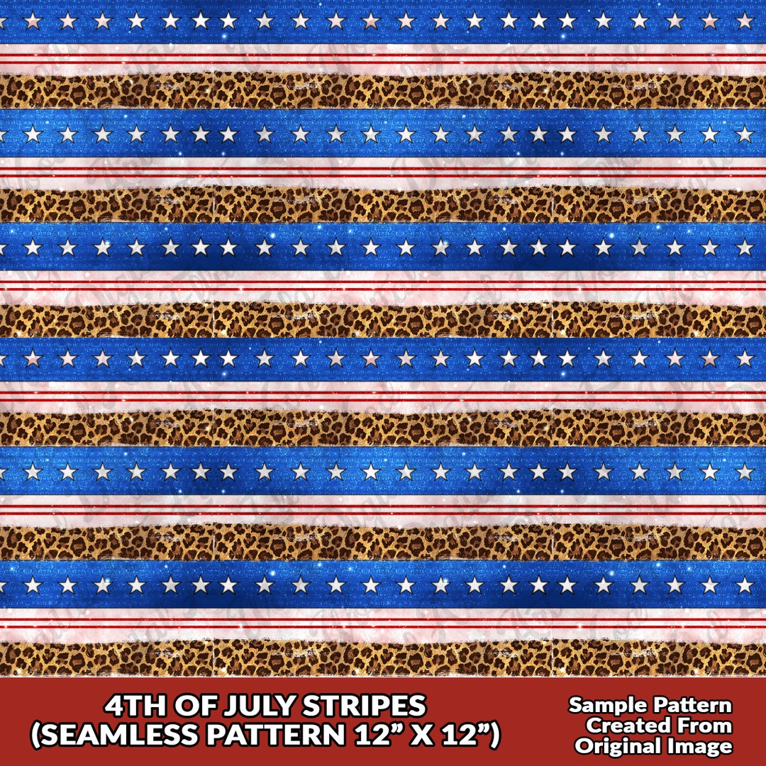 4th of July Stripes Seamless Pattern Digital Paper, American Digital ...