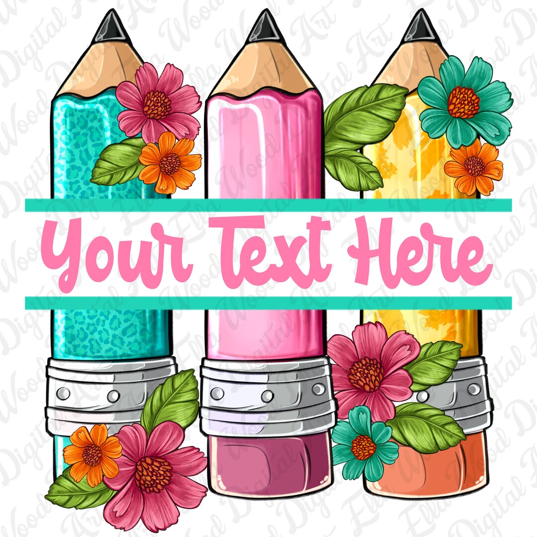 Personalized Pencil Png Sublimation Design Download, Back to School Png ...