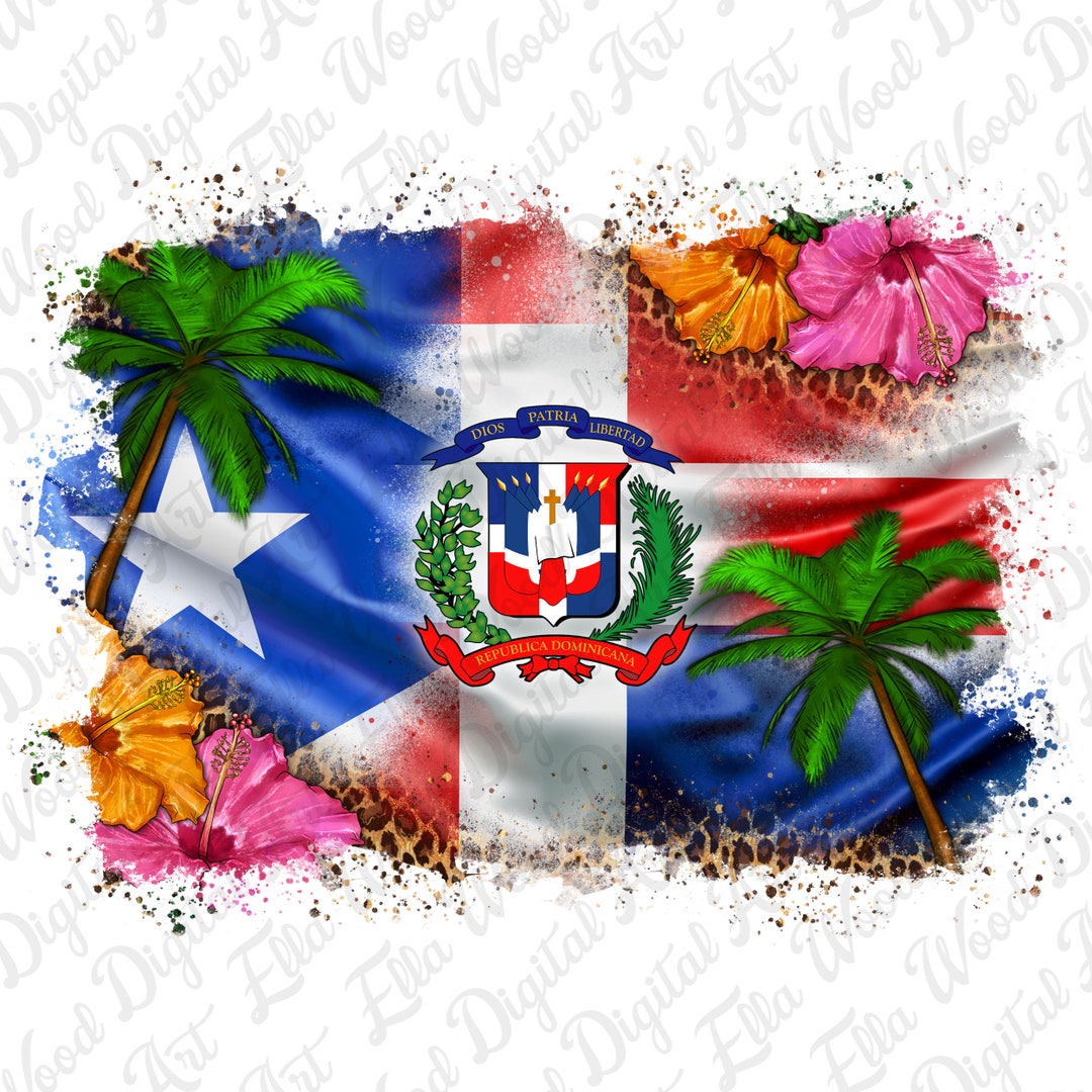 Puerto Rico Dominican Republic Flag Png Sublimation Design Download ...