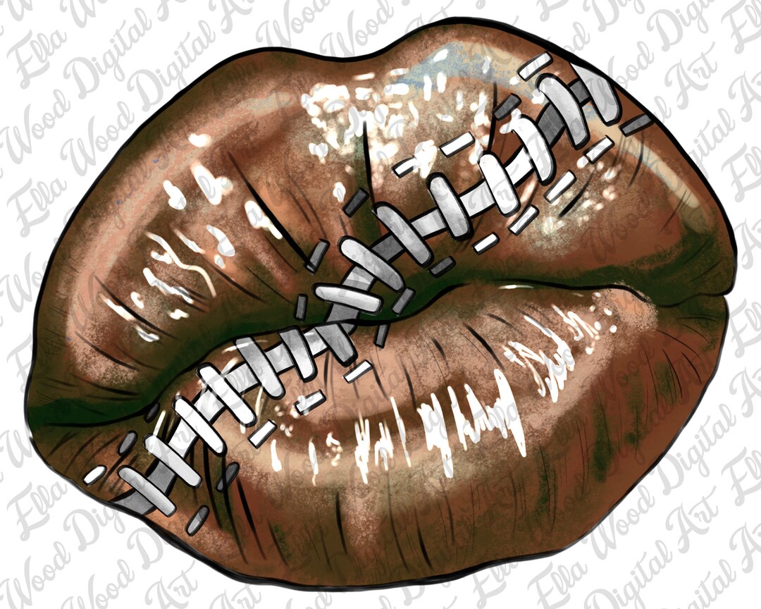 American Football Lips Png Sublimation Design Download, Game Day Png ...