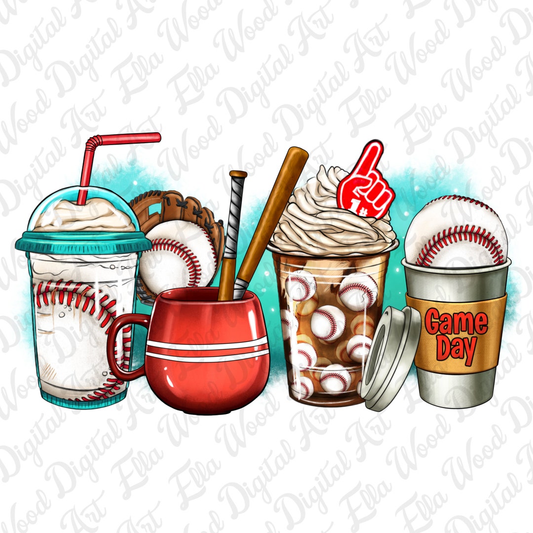 Baseball Coffee Cups Png Sublimation Design Download, Game Day Png ...