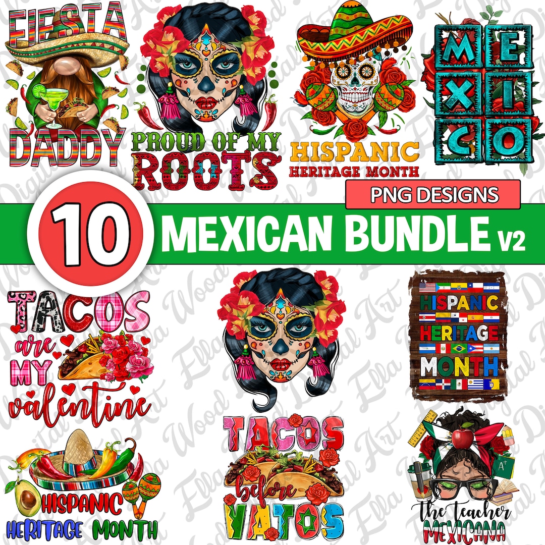 Mexican Bundle V2 Png Sublimation Design Download, Cinco De Mayo Png ...