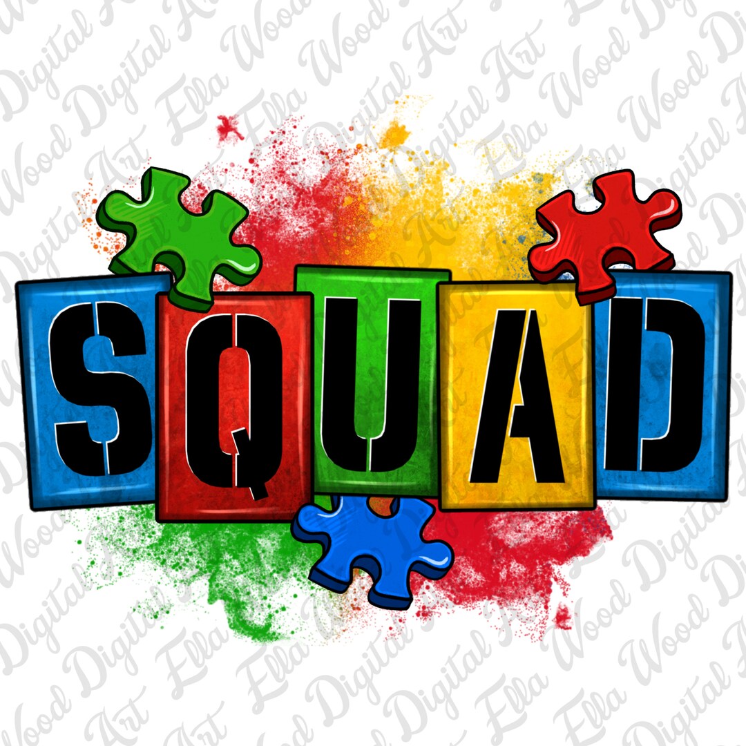 Autism Squad Png Sublimation Design Download, Autism Awareness Png ...