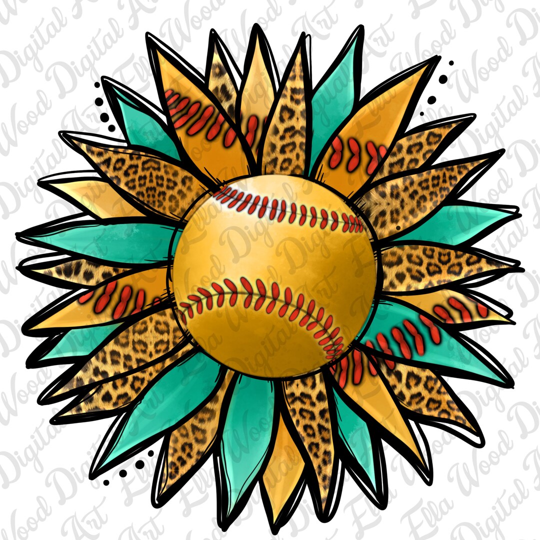 Softball Sunflower Png Sublimation Design Download, Game Day Png ...