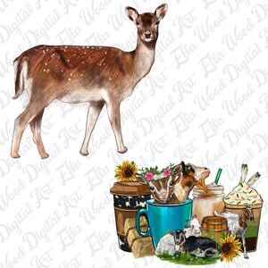 Animals Bundle Png Sublimation Design Download, Hand Drawn Animal Png ...