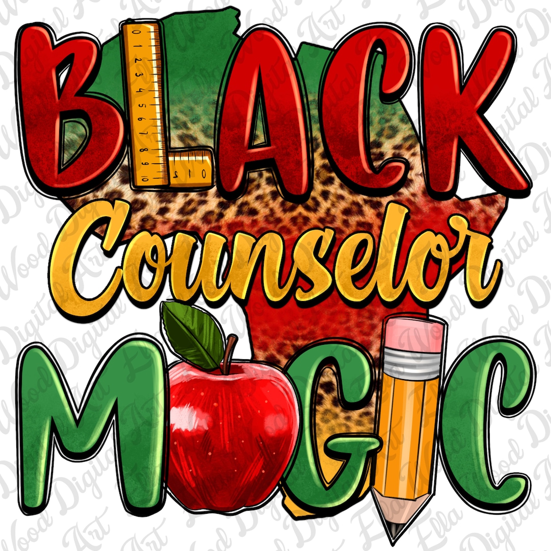 Black Counselor Magic Juneteenth Png Sublimation Design Download, Back ...