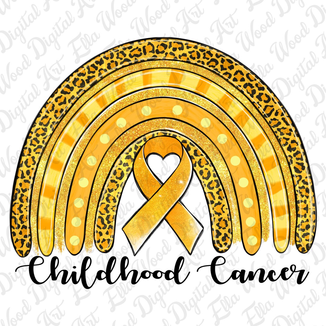 Childhood Cancer Awareness Rainbow Png Sublimation Design Download ...