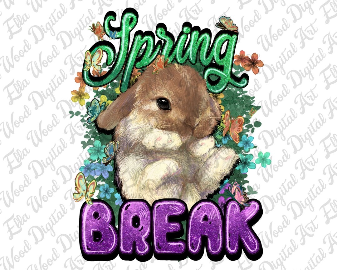 Easter Spring Break Png Sublimation Design Download, Happy Easter Day ...