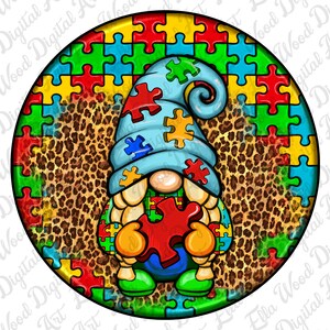 Autism Gnome Car Coaster Png Sublimation Design Bundle, Western Car ...