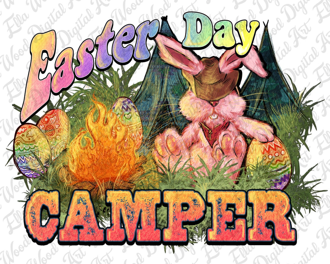 Easter Day Camper Png Sublimation Design Download, Camping Png, Camp ...