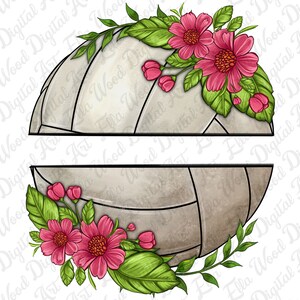 Personalized Volleyball Png Sublimation Design Download, Floral ...