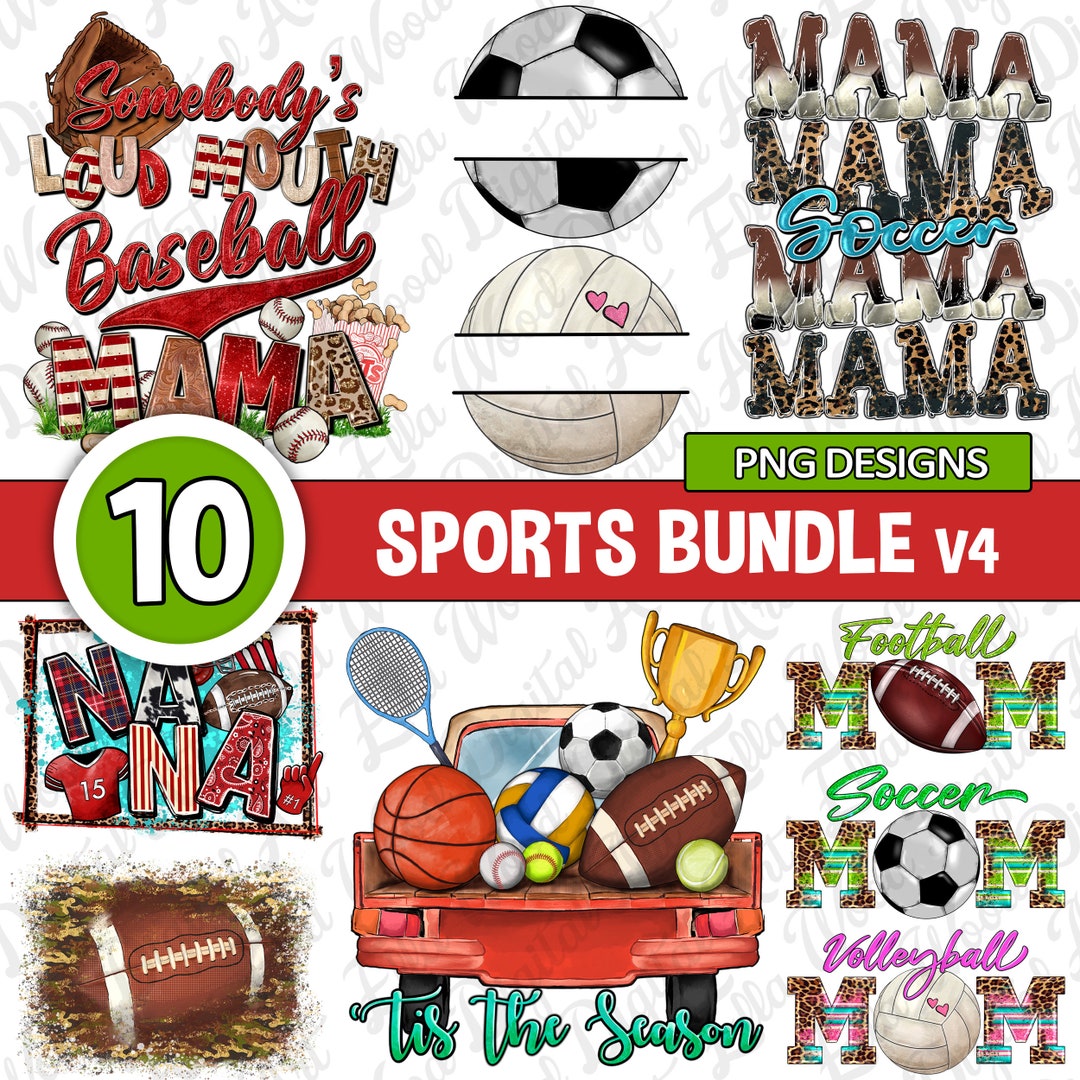 Sports Bundle V4 Png Sublimation Design Download, Game Day Png, Game ...