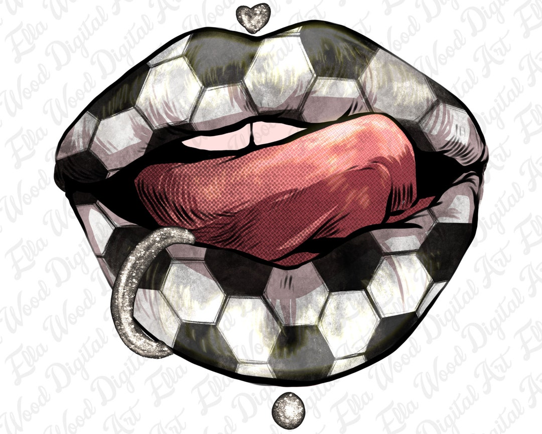 Soccer Lips Png Sublimation Design Download, Game Day Png, Soccer Png ...