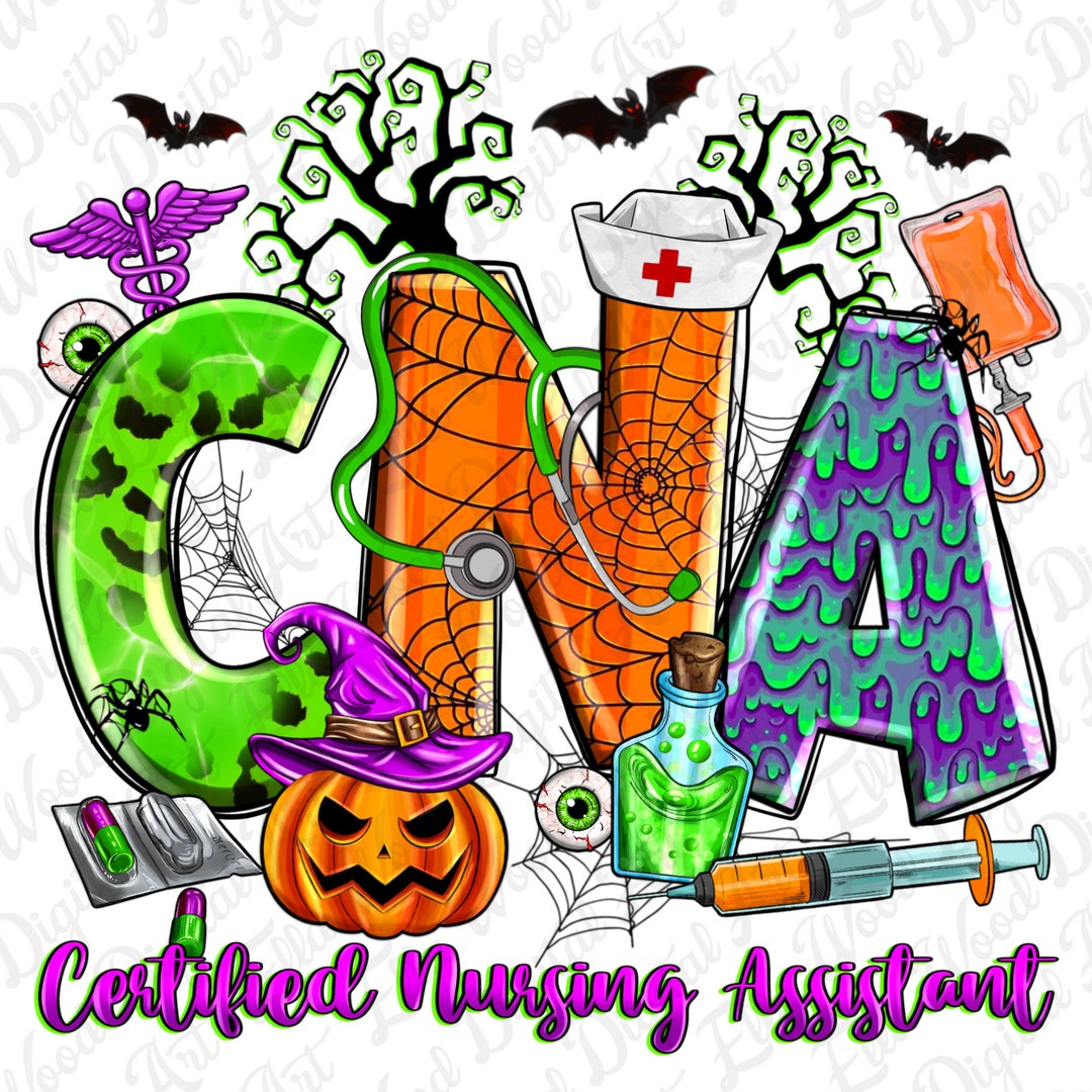Halloween CNA Png Sublimation Design Download, Halloween Png, Nursing ...