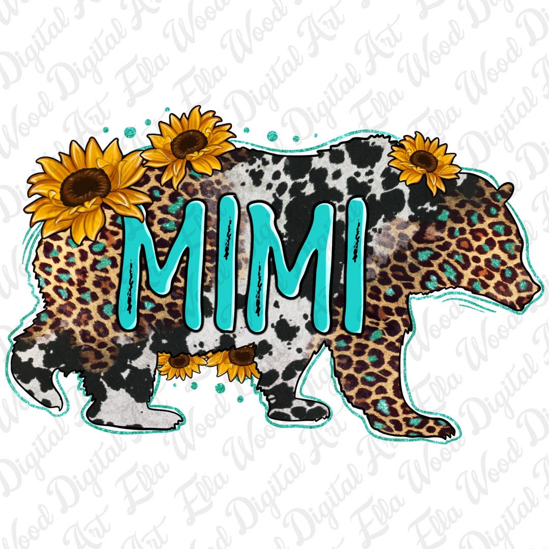 Western Mimi Bear Png Sublimation Design Download, Hand Drawn Bear Png ...