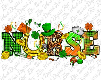 St. Patrick's Day Nurse Png Sublimation Design Download, St. Patrick's ...