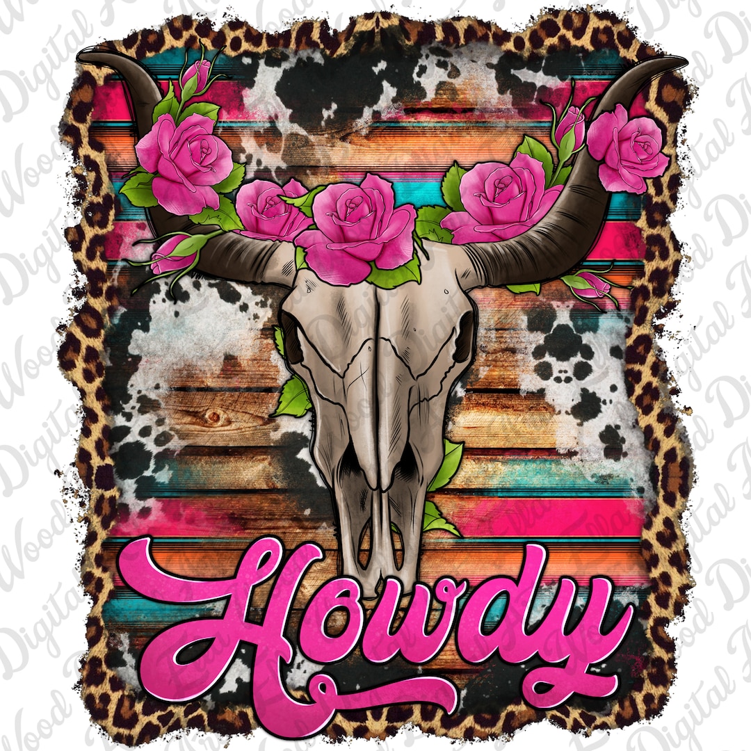 Valentine's Day Howdy Bull Skull Png, Bull Skull Png, Happy Valentine's ...