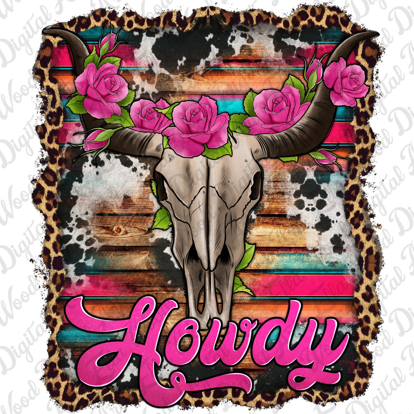 Valentine's Day Howdy Bull Skull Png, Bull Skull Png, Happy Valentine's ...