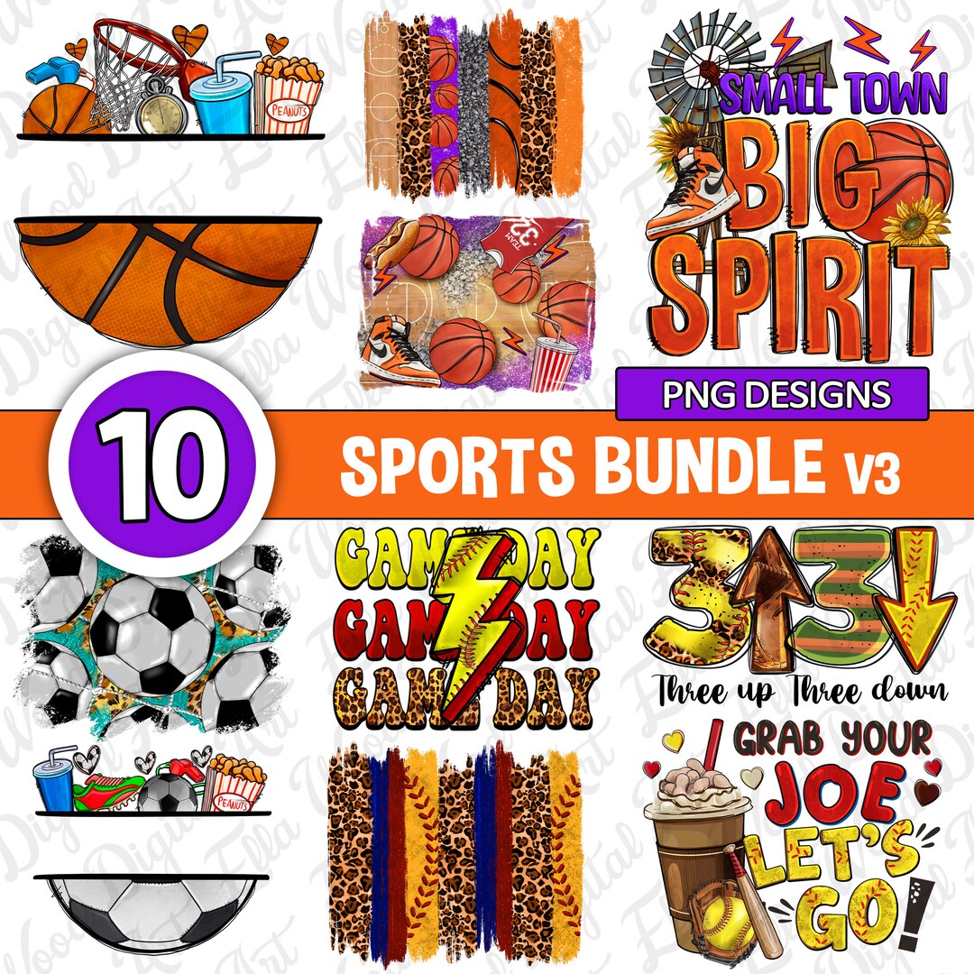 Sports Bundle V3 Png Sublimation Design Download, Game Day Png, Game ...