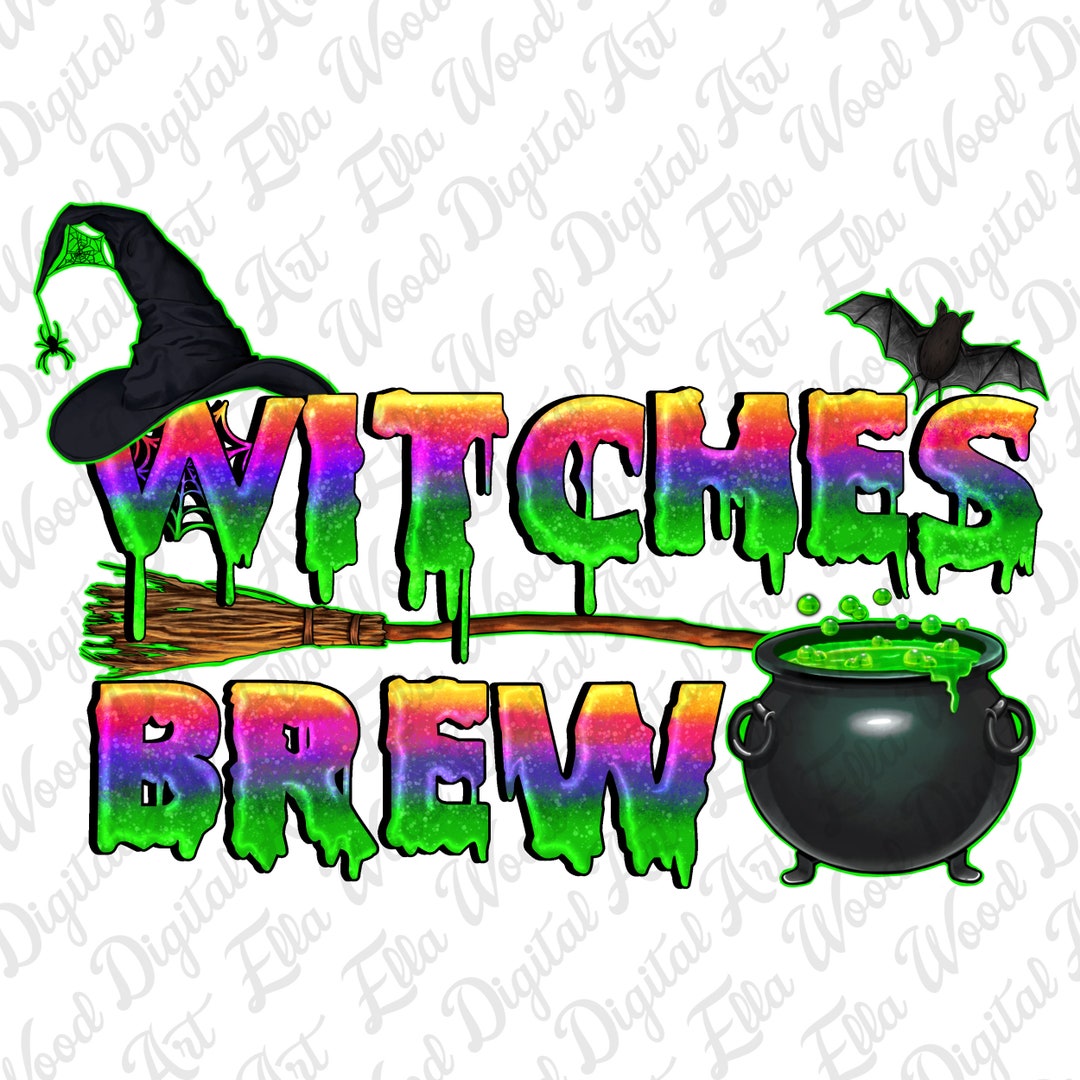 Witches Brew Png Sublimation Design Download, Happy Halloween Png ...