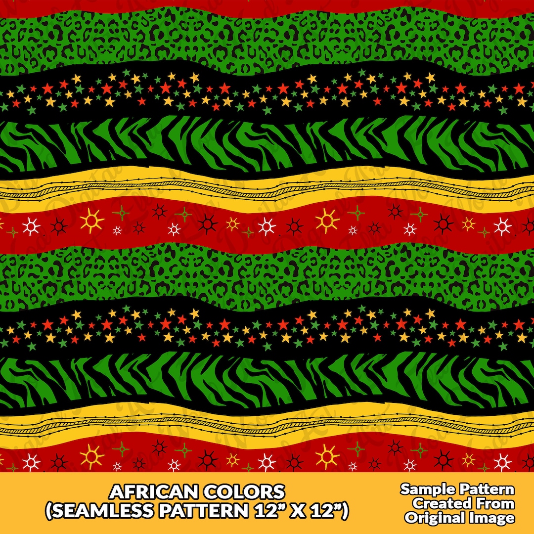 African Colors Seamless Pattern Digital Paper, African Digital Seamless ...