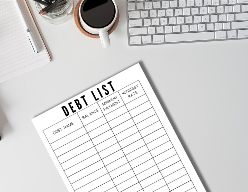 Debt Free PDF Journal Debt Payoff Printable Debt Snowball - Etsy