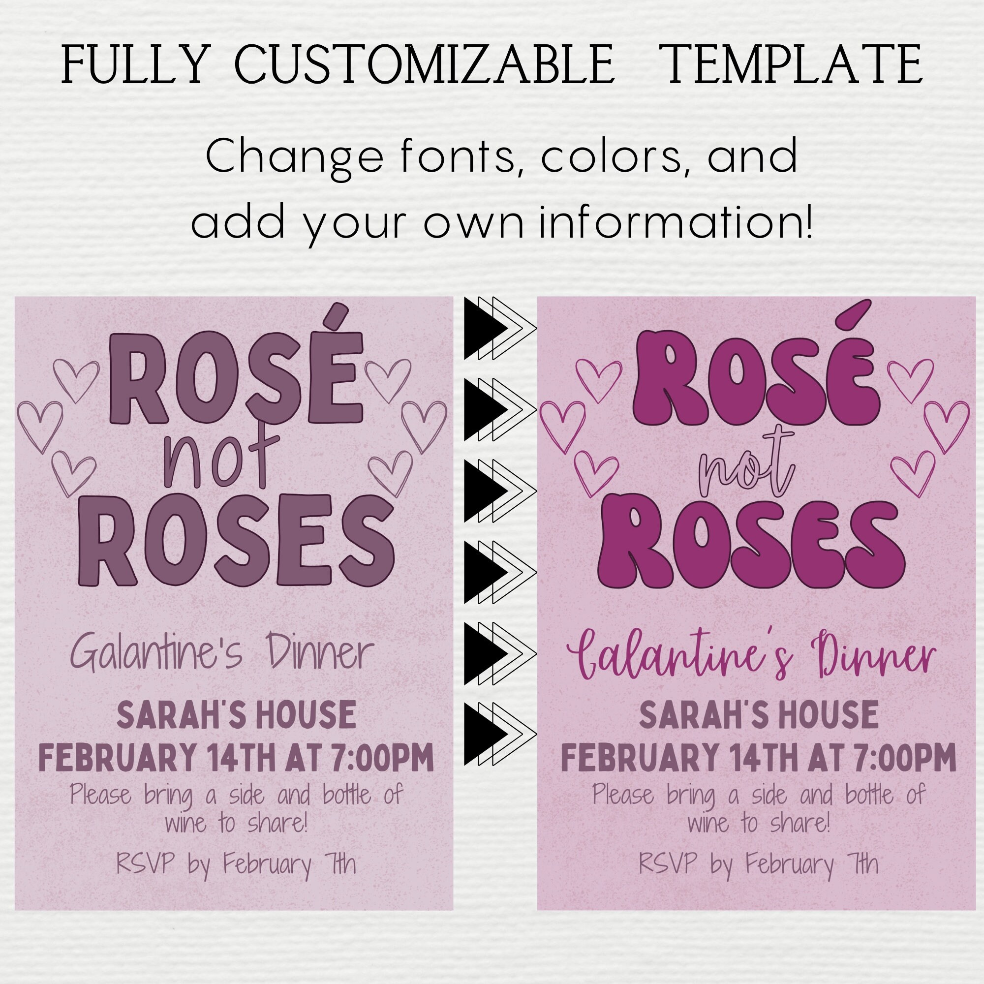 Funny Galantine's Invitation Template Canva | Funny Valentine ...