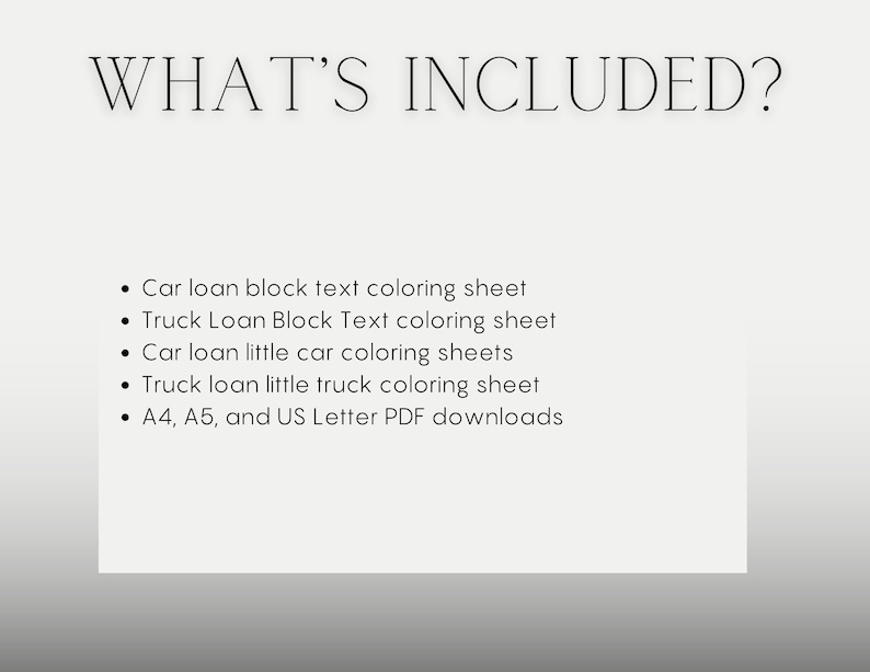 Car Loan Coloring Sheet, Truck Loan Coloring Sheet, Debt Payoff Tracker ...