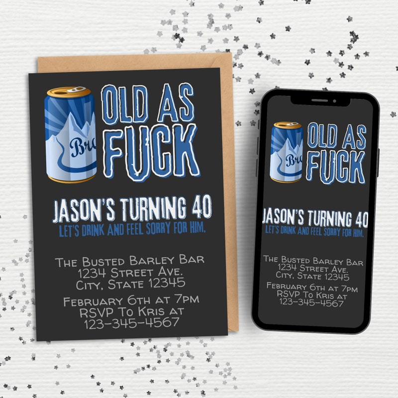 Funny Birthday Party Invitations - Etsy