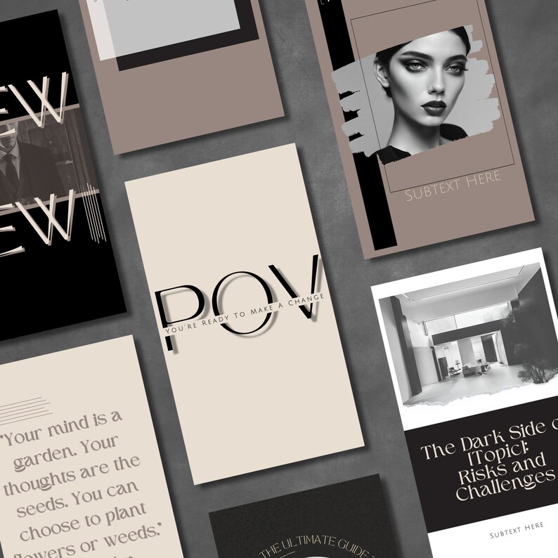 Instagram Template Canva Neutral Generic Instagram Post Template Canva ...