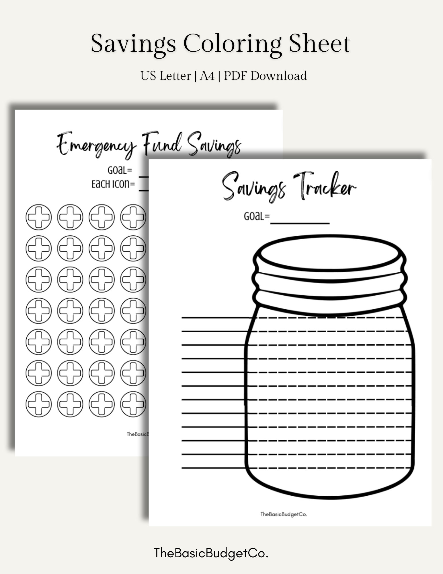 Savings Fund Tracker Coloring Sheet Debt Payoff - Etsy