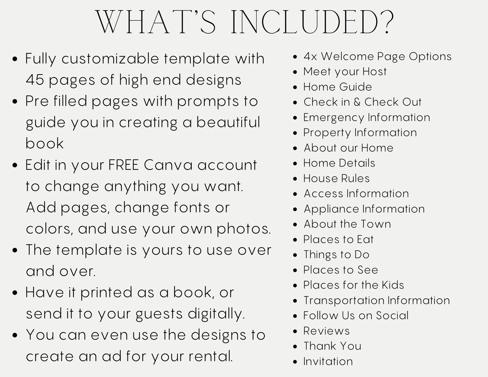 Airbnb Welcome Book Template Airbnb Welcome Canva Template VRBO Welcome ...