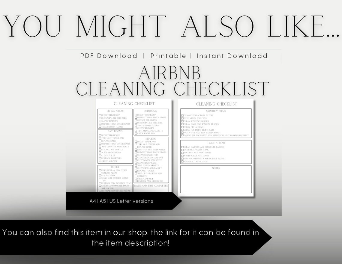 Airbnb Cleaning Checklist Template | Airbnb Cleaning Template | Airbnb ...